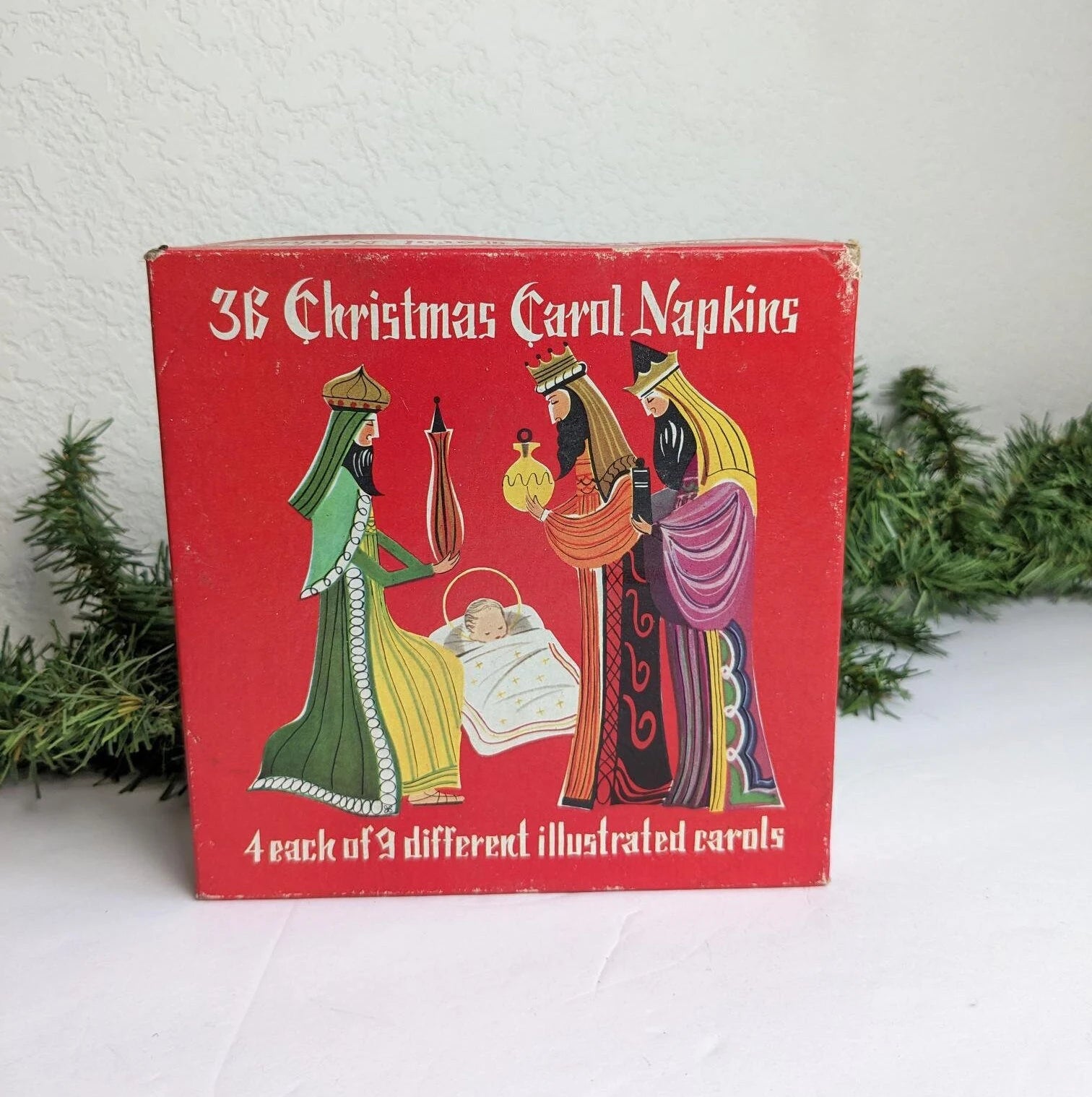 Vintage Christmas Carol Paper Napkins – Petal Pushers Nursery